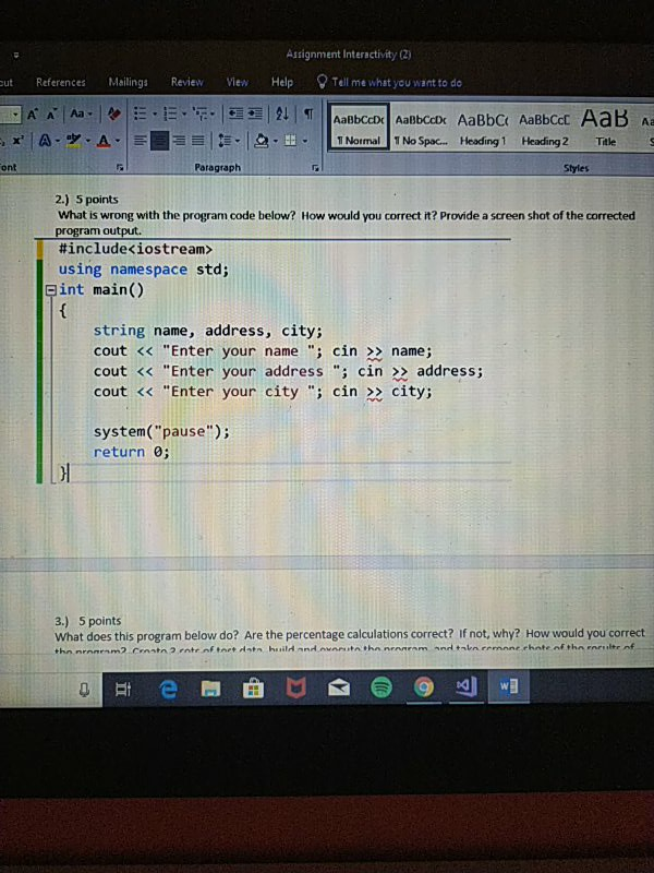 Solved Assignment Interactivity (2) t References Mailings | Chegg.com