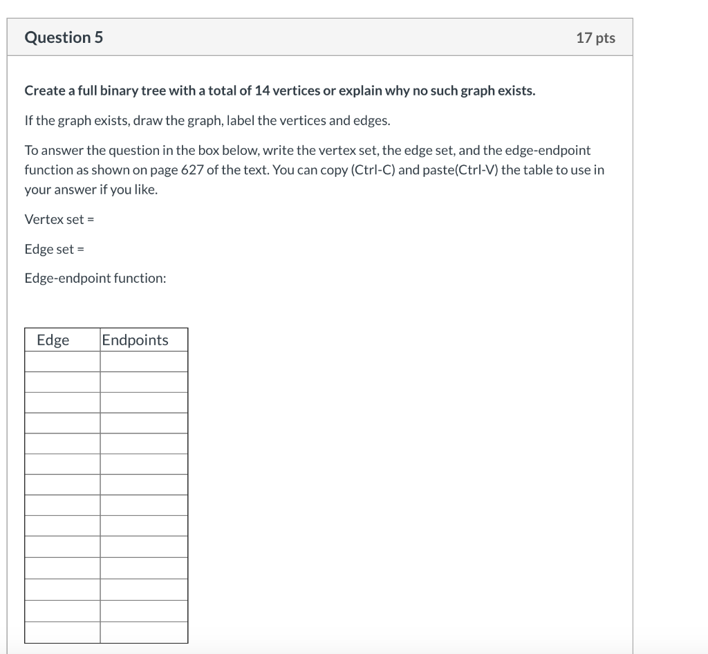 Solved Question 5 17 pts Create a full binary tree with a | Chegg.com