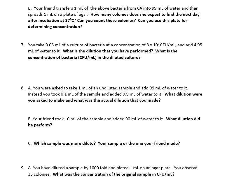 Solved Standard Plate Count Assessment The first three | Chegg.com