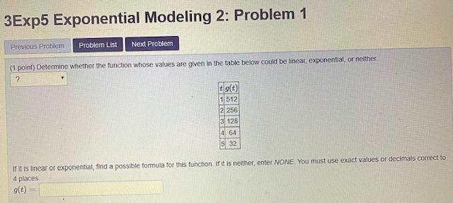 Solved 1 Point Determine Whether The Function Whose Values