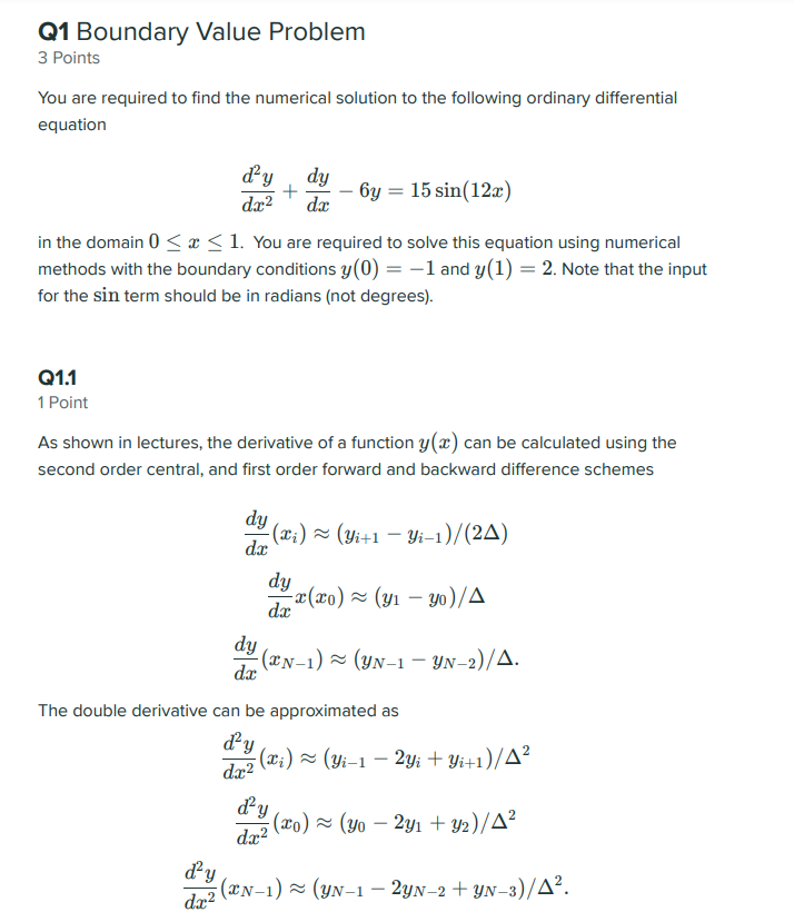 Solved Q4 Unsteady Convection--Diffusion 9 Points and time | Chegg.com