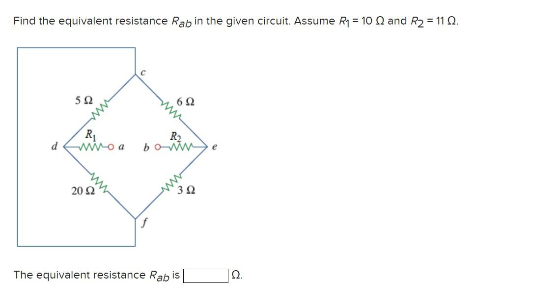 Solved Find the equivalent resistance Rab in the given | Chegg.com