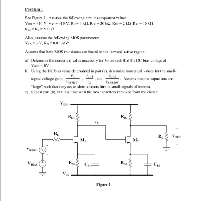 Solved See Figure 1. Assume the following circuit component | Chegg.com