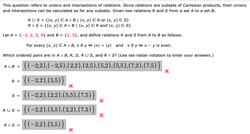 Solved This question refers to unions and intersections of | Chegg.com