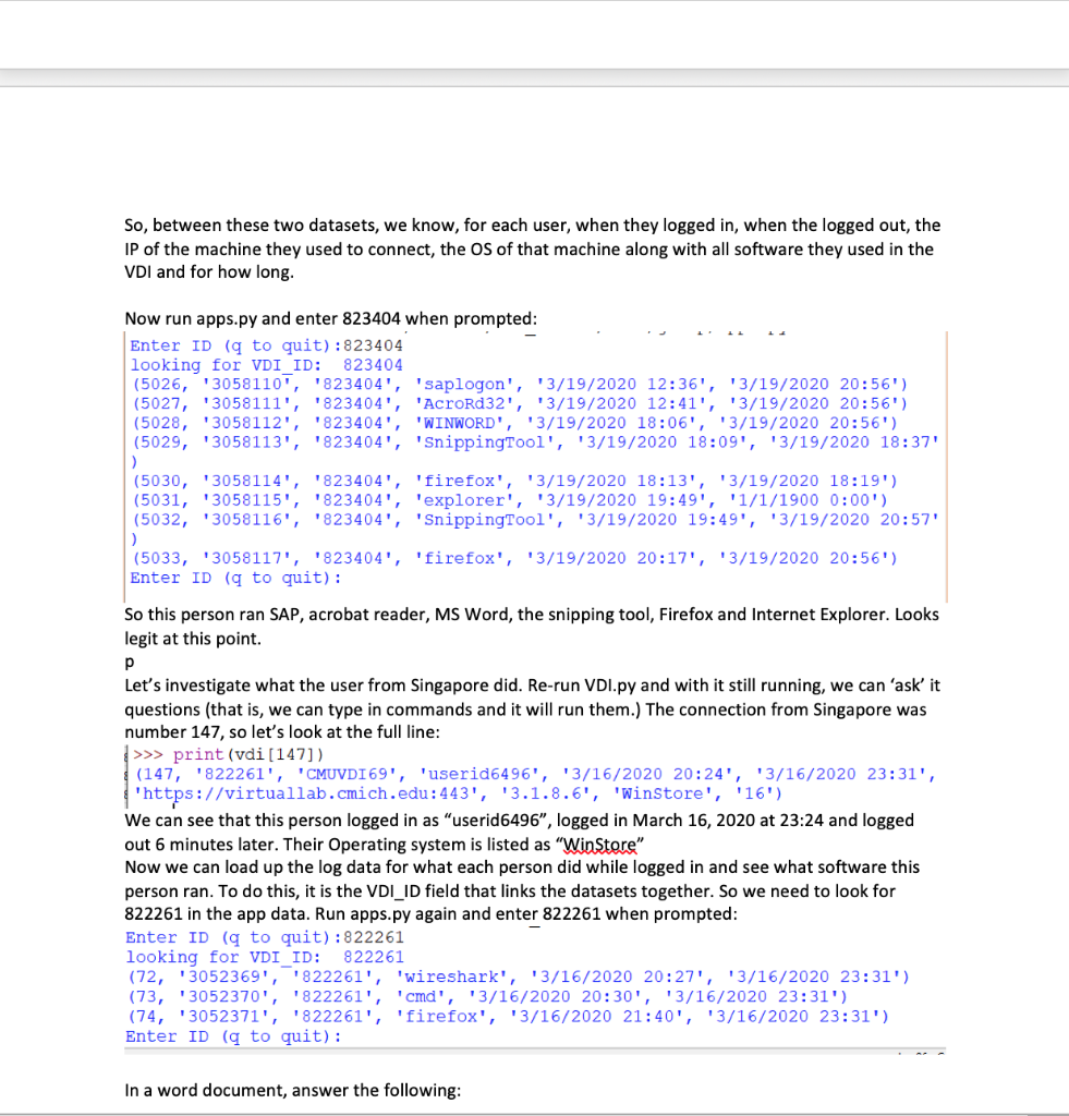 Solved Server log cyber exercise: Part of what cyber | Chegg.com