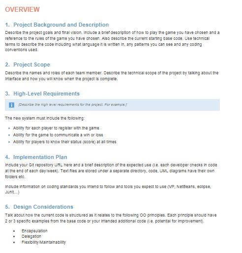 Solved 1. Project Background and Description Descrioe the | Chegg.com