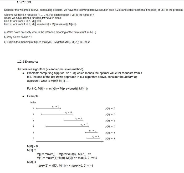 Solved Question: Consider the weighted interval scheduling | Chegg.com
