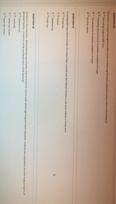 Solved QUESTION 21 Authentication that combines two of the | Chegg.com