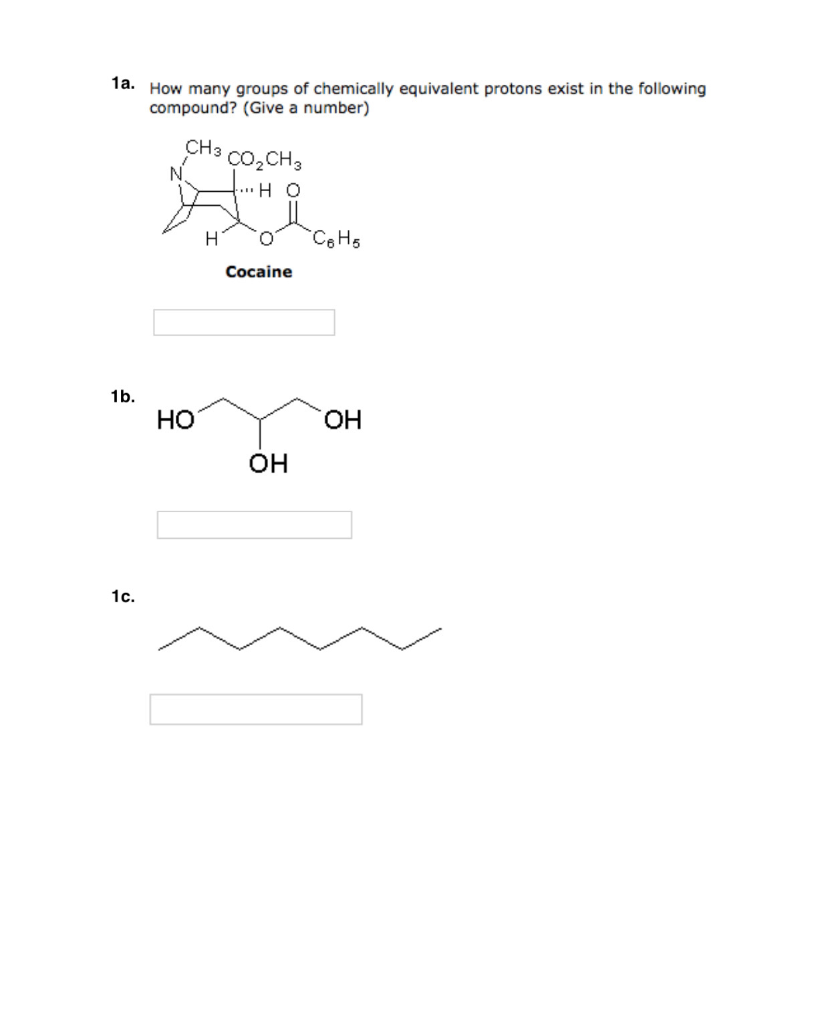 Solved 1a. How many groups of chemically equivalent protons | Chegg.com