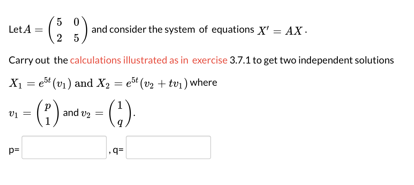 Solved (5 ol Let A = 1 ) and consider the system of | Chegg.com