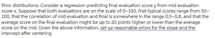 Solved Prior distributions: Consider a regression predicting | Chegg.com