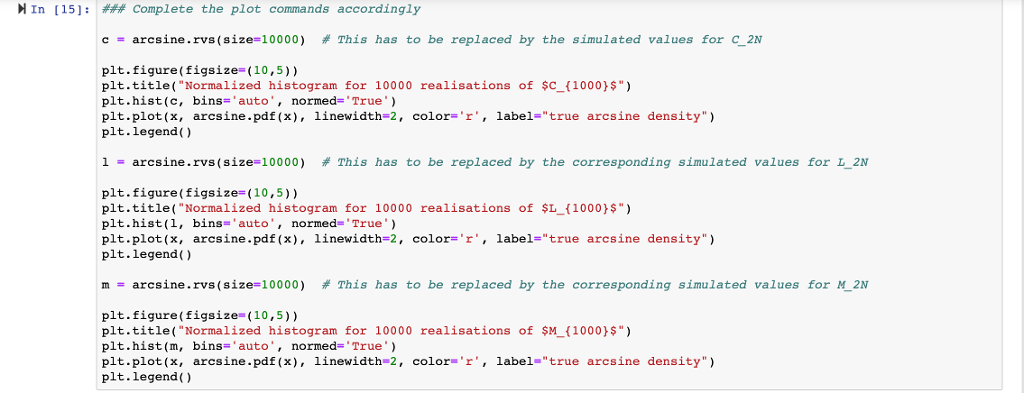 Pvthon Homework 4: Arcsine Laws The purpose of this | Chegg.com