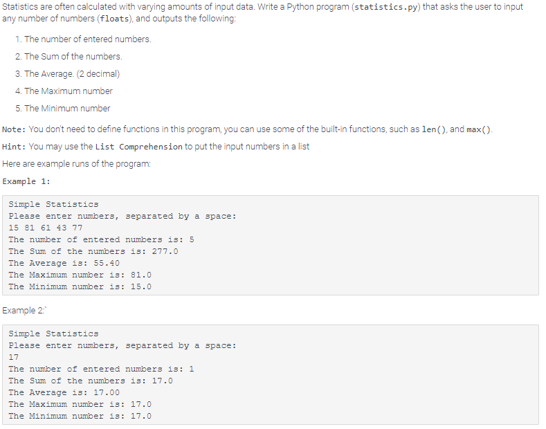 Solved Starter Code: # FIXME : Complete the program. No need | Chegg.com