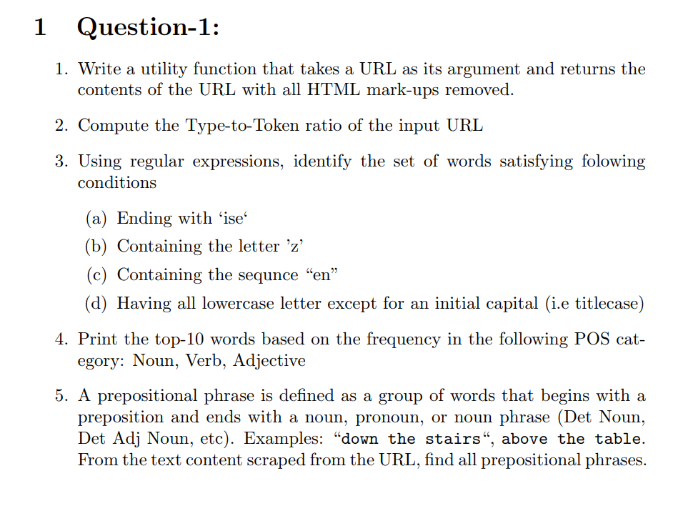 Solved 1 ﻿Question-1:Write a utility function that takes a | Chegg.com