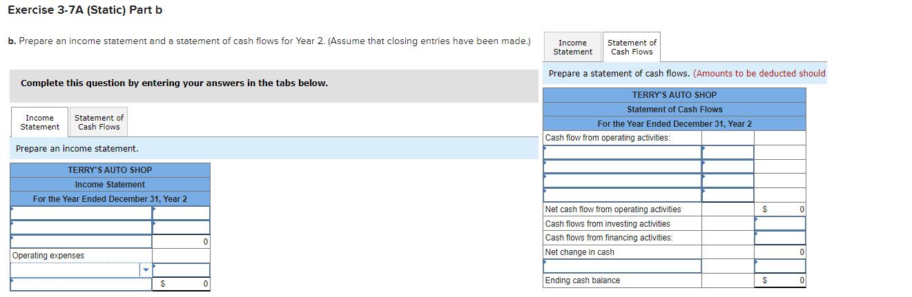 Solved The beginning account balances for Terry’s Auto Shop | Chegg.com