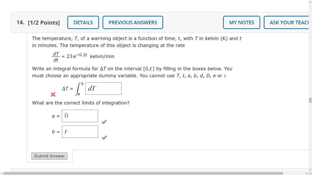 Solved 14. [1/2 Points] DETAILS PREVIOUS ANSWERS MY NOTES | Chegg.com