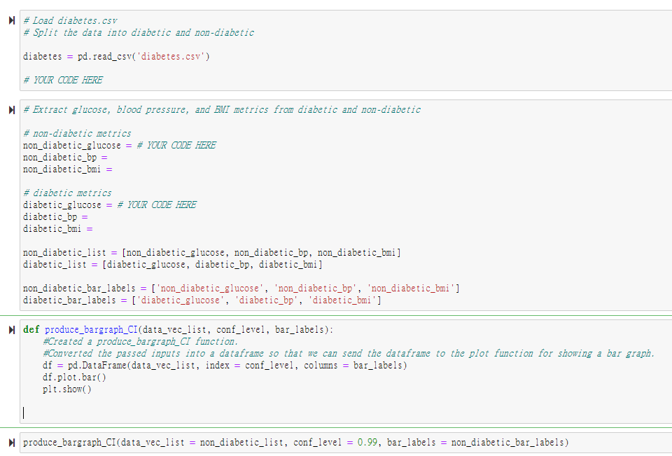 Solved Create a function produce_bargraph_ CI() which takes | Chegg.com