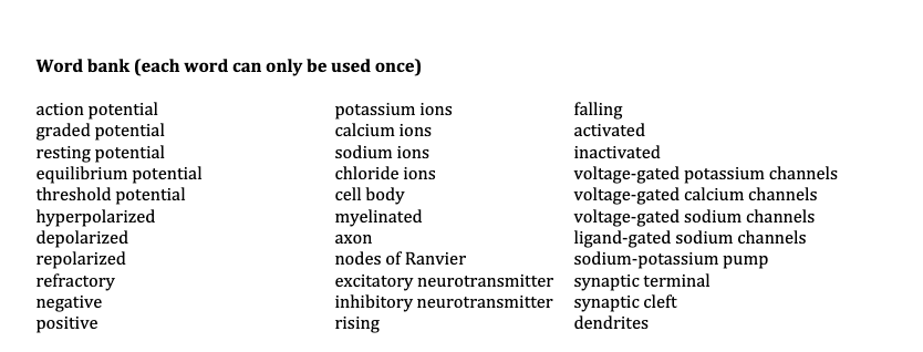 Solved Group Assignment Part A: Action Potential Review | Chegg.com