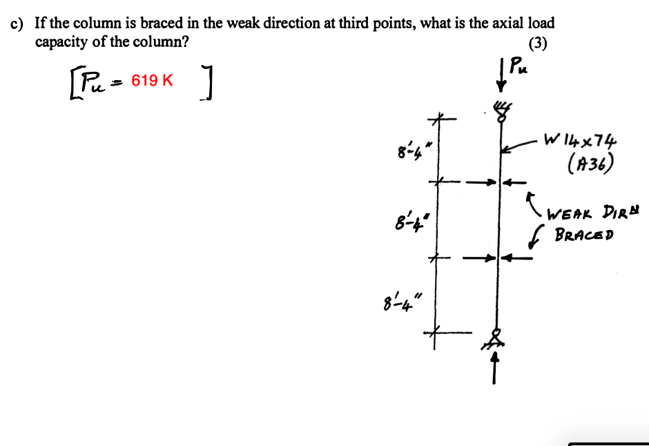 Solved 2. A W14x74 wide flange section (A36 steel) is used | Chegg.com