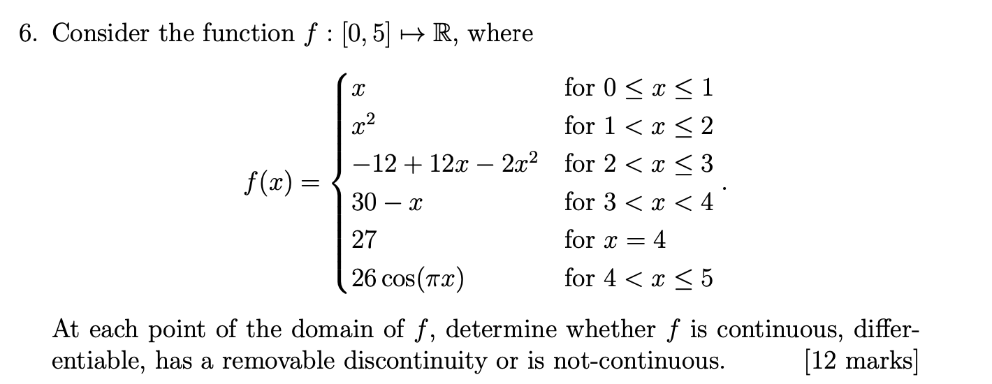 Solved A FUNCTIONS LIMIT CONTINUITY (CALCULUS) QUESTION "All | Chegg.com