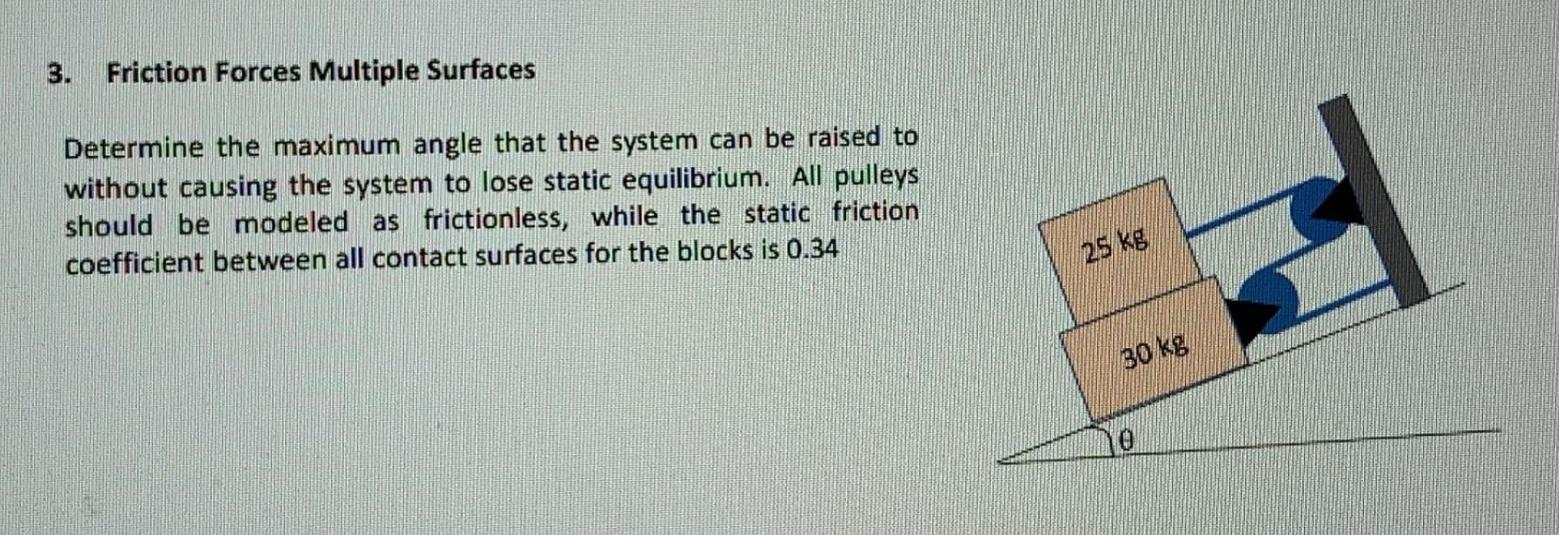 Solved Friction Forces Multiple Surfaces Determine the | Chegg.com