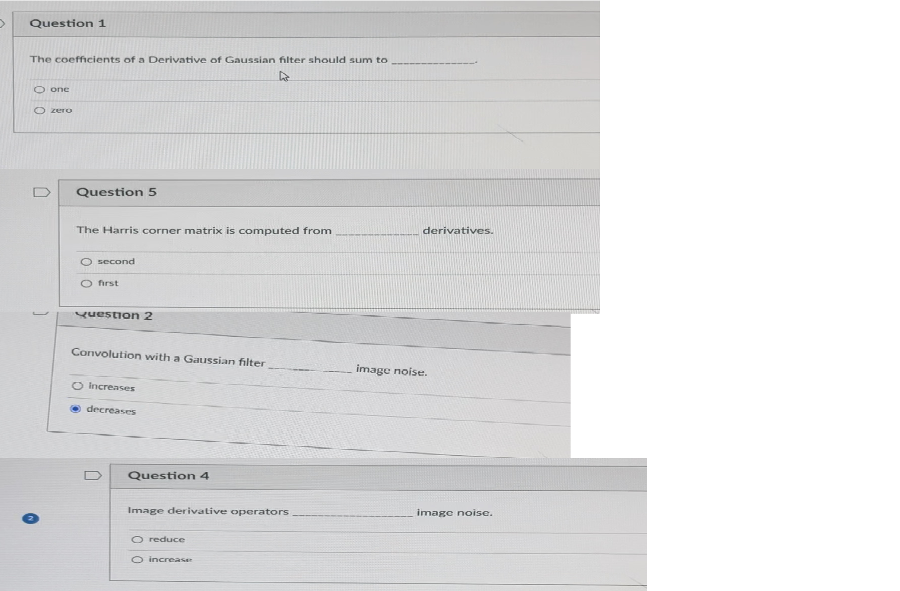 Solved The coefficients of a Derivative of Gaussian filter | Chegg.com