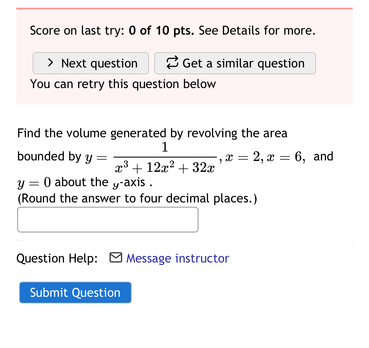 Solved Volume generated by revolving the area bounded by | Chegg.com
