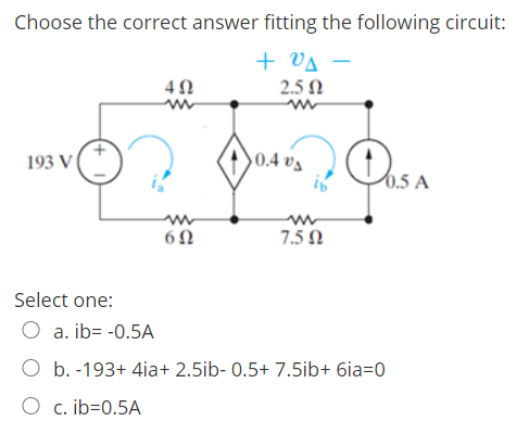 Solved Choose the correct answer fitting the following | Chegg.com