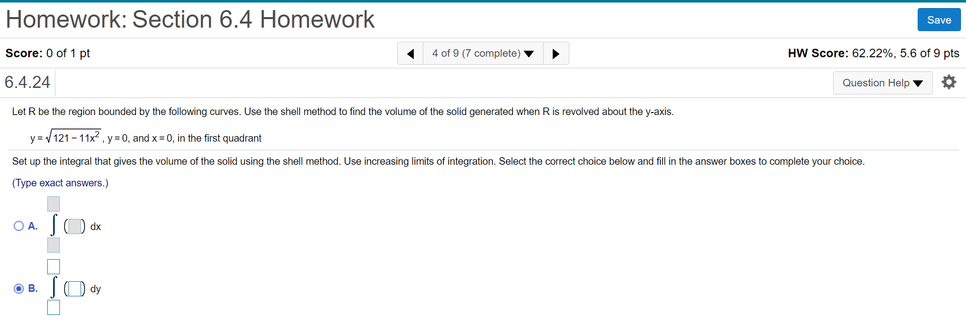 Solved Homework Section 6 4 Homework Save Score 0 Of 1 Pt