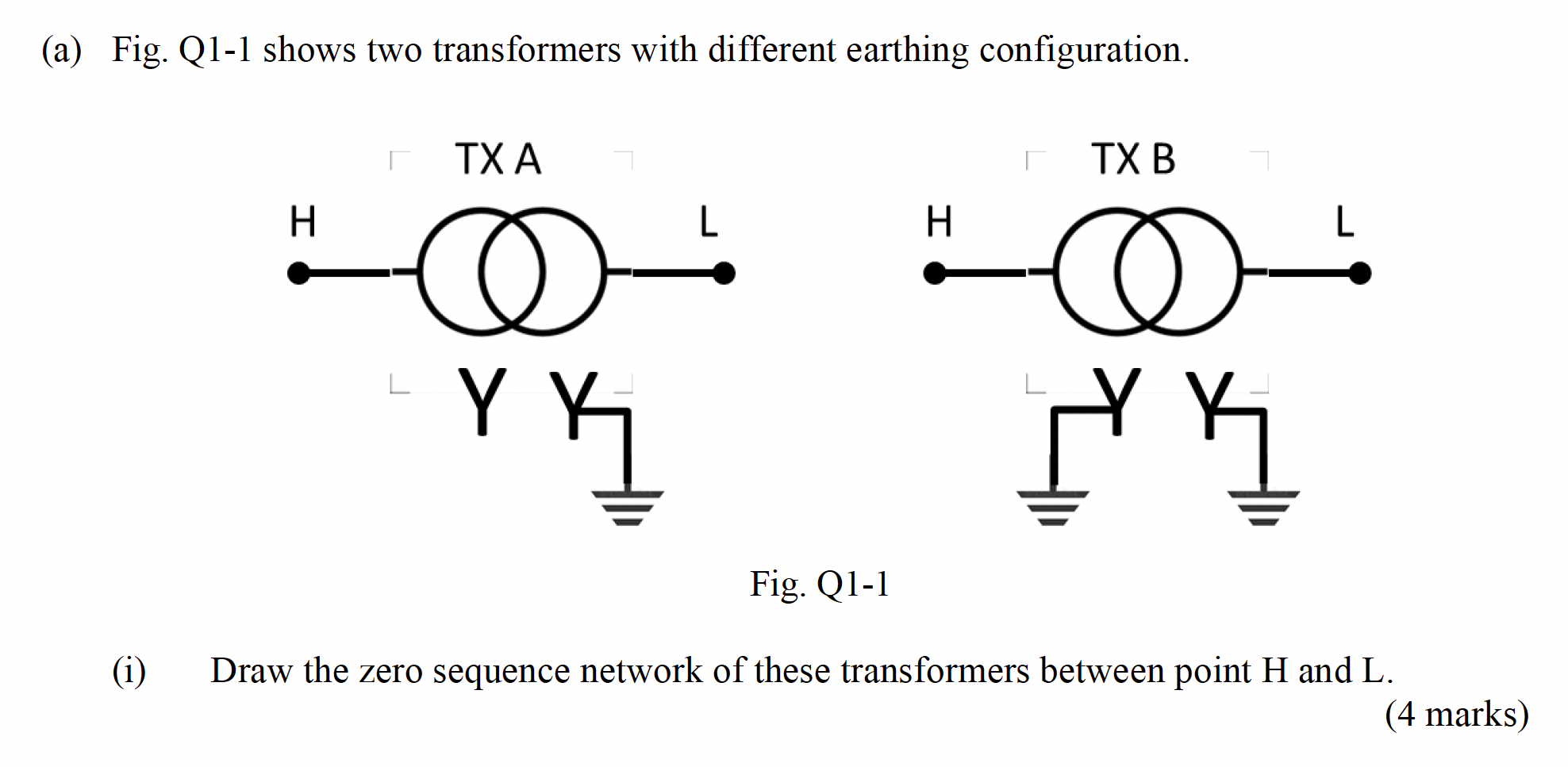 Solved (a) Fig. Q1-1 shows two transformers with different | Chegg.com