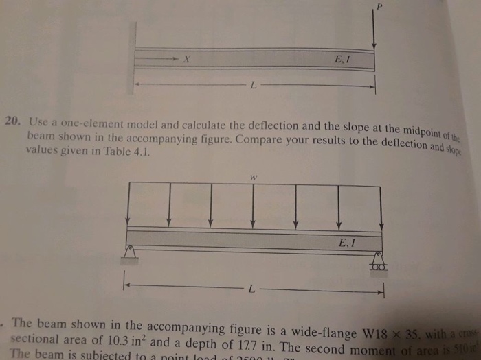 E, I 20. Use a one-element model and calculate the | Chegg.com