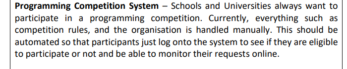 Solved Programming Competition System - Schools and | Chegg.com