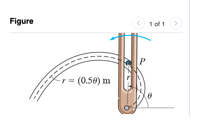 Solved Using a forked rod, a 0.3-kg smooth peg P is forced | Chegg.com