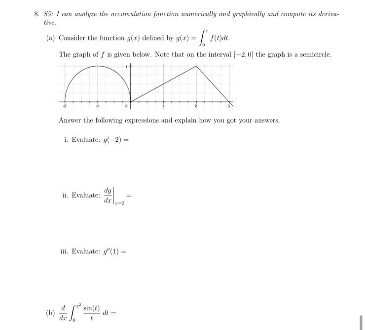 Solved S5: I can analyze the accumulation function | Chegg.com