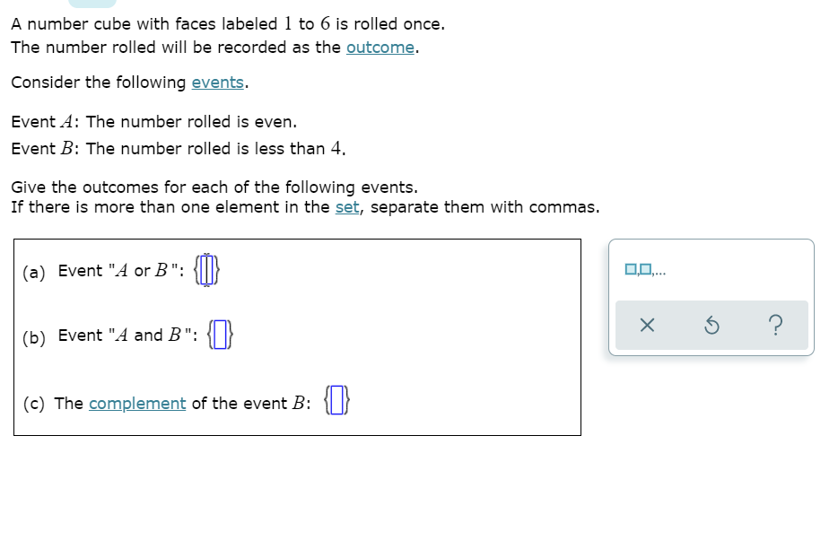 Solved A number cube with faces labeled 1 to 6 is rolled | Chegg.com