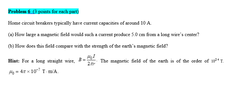 Solved Home circuit breakers typically have current | Chegg.com