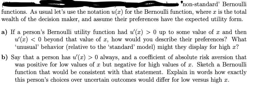 Solved 'non-standard' Bernoulli functions. As usual let's | Chegg.com