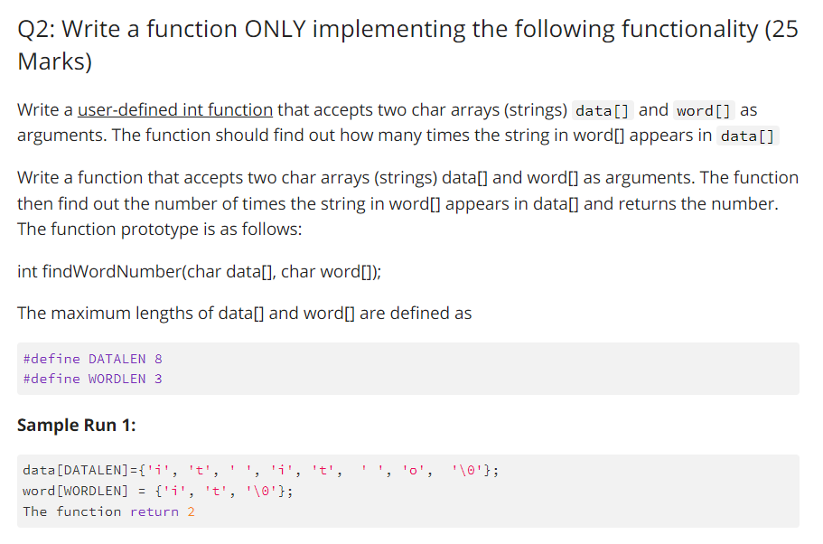 Solved Subject: Fundamentals of C programming, C | Chegg.com