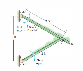 Solved At a given instant, rod AB has the angular motions | Chegg.com