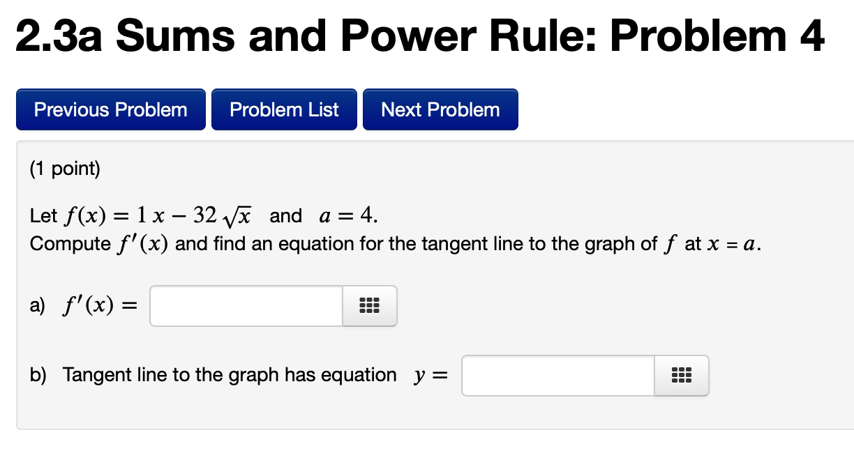Solved 2.3a Sums and Power Rule: Problem 4 Previous Problem | Chegg.com