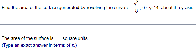 Solved Find the area of the surface generated by revolving | Chegg.com