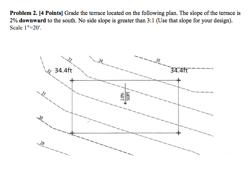 Draw the contour lines of the area labeling all sides | Chegg.com