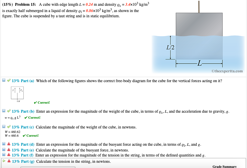 Solved (15%) Problem 15: and density ec-3.4x10-kg/m2 is | Chegg.com