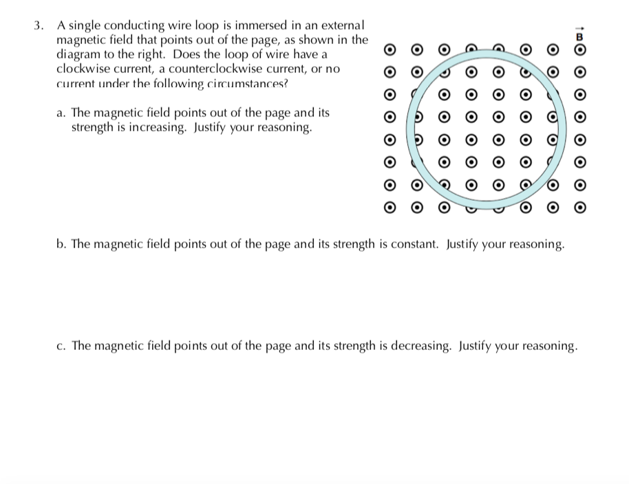Solved 3. A single conducting wire loop is immersed in an | Chegg.com