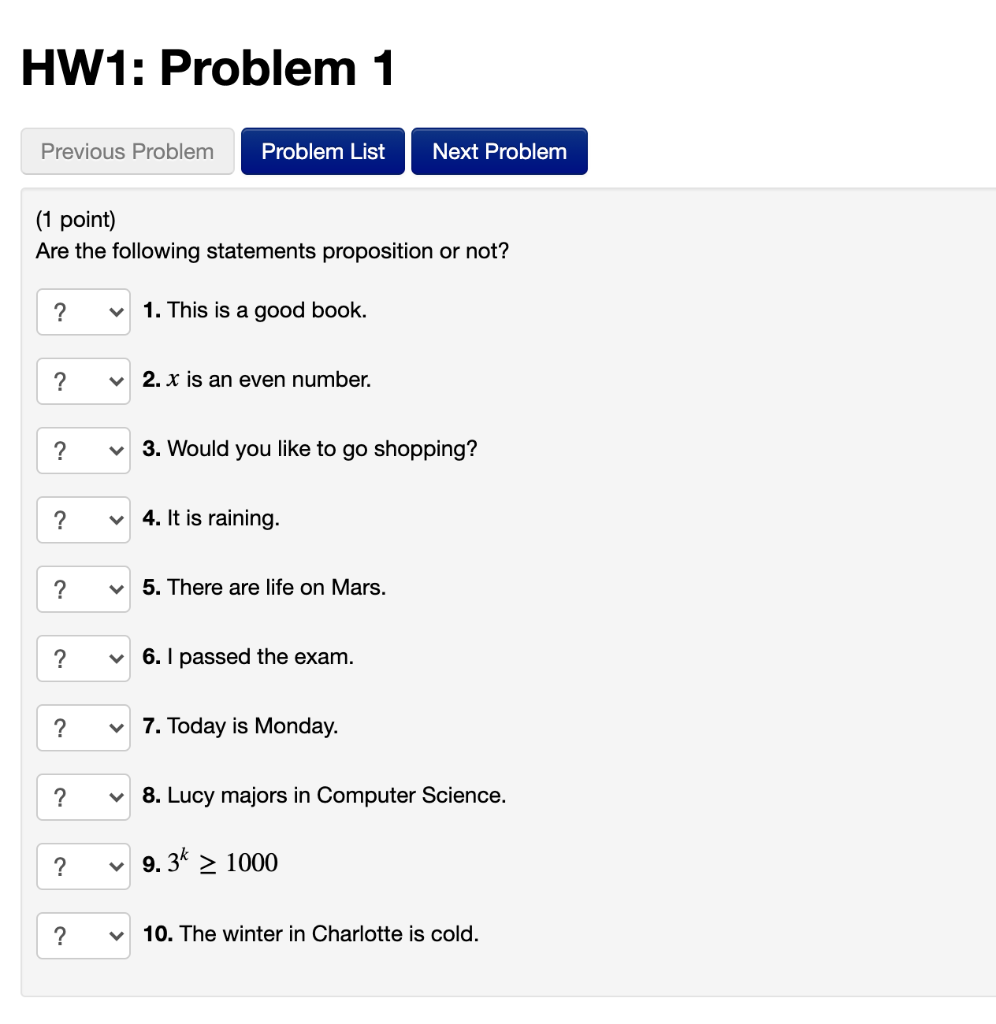 Solved HW1: Problem 1 Previous Problem Problem List Next | Chegg.com