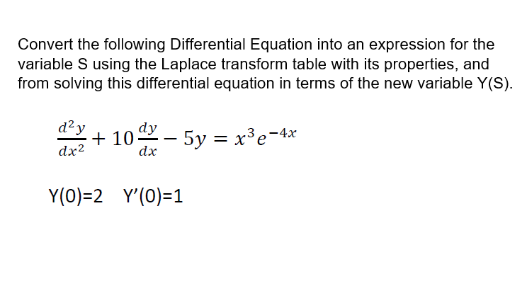 Solved Convert the following Differential Equation into an | Chegg.com