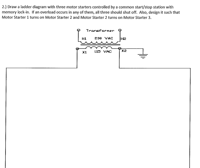 Solved Please assist drawing a ladder diagram described in | Chegg.com