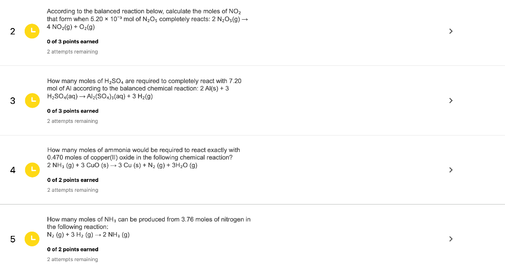 Solved According to the balanced reaction below, calculate | Chegg.com