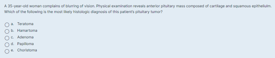 Solved A 35-year-old woman complains of blurring of vision. | Chegg.com
