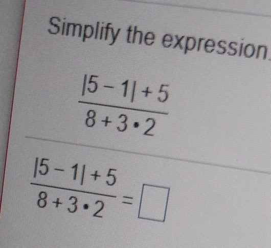 Solved Simplify the expression 15-11+5 8+3.2 15-11+5 8+3.2 = | Chegg.com